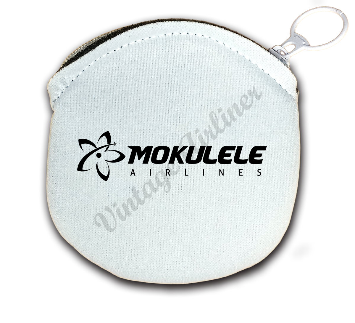 Mokulele long logo in black round coin purse – Mokulele Store