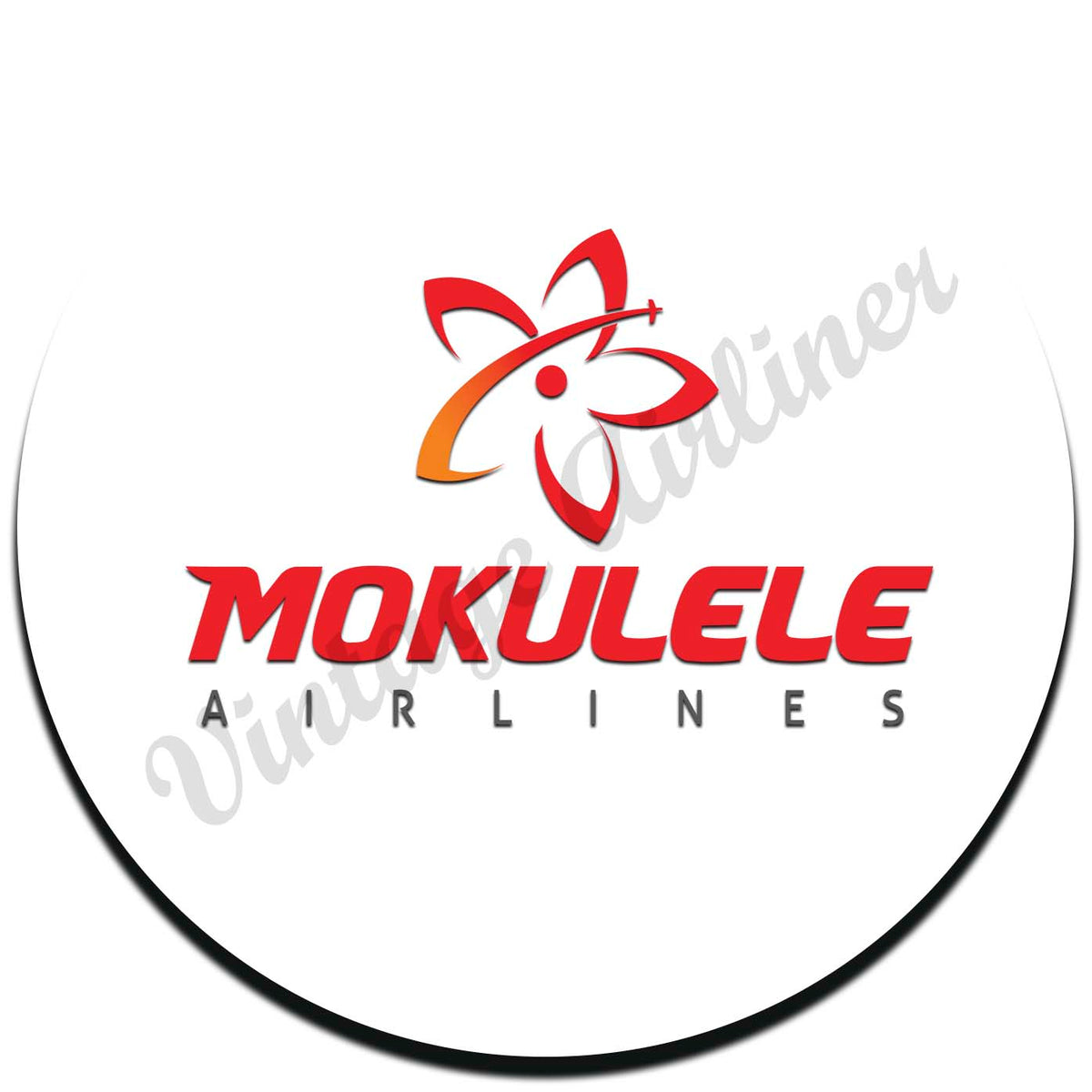 Mokulele Airlines stacked logo round coaster – Mokulele Store